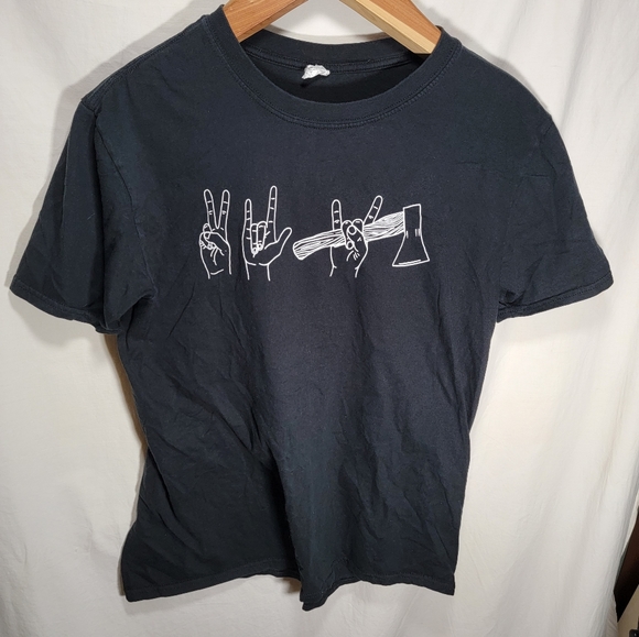 Shirts | Bury The Hatchet Axe Throwing Size Large Tshirt Sign Language ...